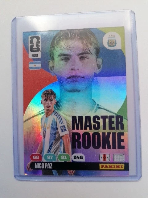 TRADING CARD FIFA WORLD CUP 2026 ADRENALYN PANINI MASTER ROOKIE NICO ...