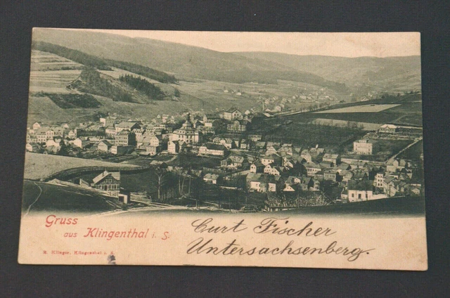 51775 AK SAXE Salutation De Klingenthal Curt Fischer Untersachsenberg À 1911 EUR 12,65 - PicClick FR