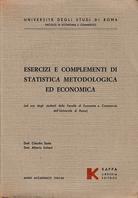 ESERCIZI E COMPLEMENTI di statistica metodologica ed economia EUR 20,00 - PicClick IT