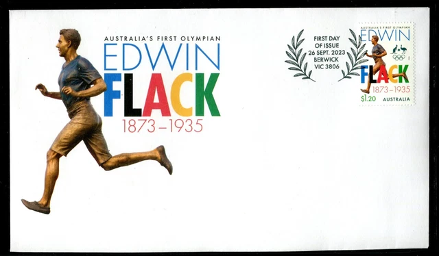 2023 EDWIN FLACK. Australia's First Olympian FDC - Berwick Vic 3806 PMK ...