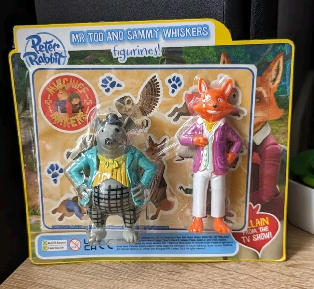 PETER RABBIT MR Tod and Sammy Whiskers Figure Set Rat Fox Cbeebies NEW ...