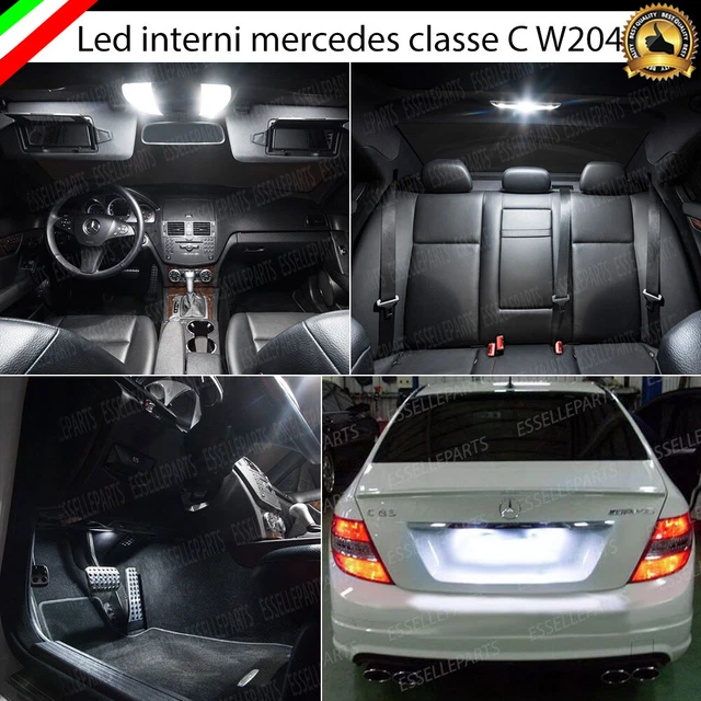 KIT LED INTERNI Completo Mercedes Classe C W204 + Luci Targa Led Canbus ...