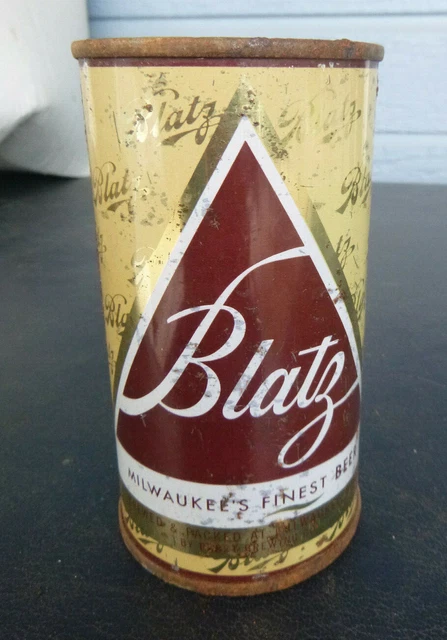VINTAGE BLATZ Flat Top Beer can Pabst Brewing. Milwaukee's Finest Beer ...