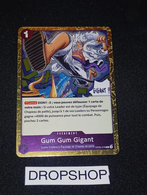 CARTE ONE PIECE Francaise Op09-078 Gum Gum Gigant Rare Fr Mint Op09 EUR 2,85 - PicClick FR