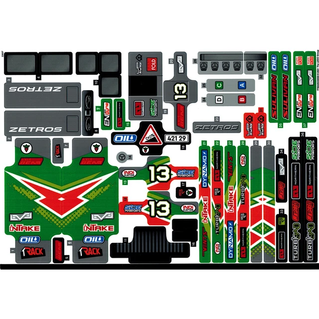 LEGO TECHNIC 42129 4x4 Mercedes-Benz Zetro Truck Sticker Sheet Decal ...