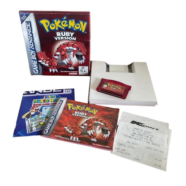 POKÉMON RUBY VERSION for GameBoy Advance - AUS/PAL/Genuine/Dried ...