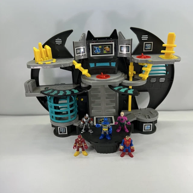 FISHER PRICE IMAGINEXT DC Super Friends Batman Batcave Playset With 5 ...
