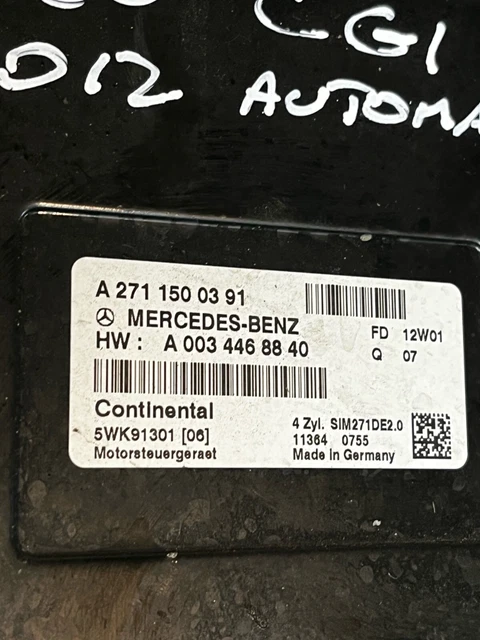 MERCEDES C180 W204 Cgi Engine Control Unit Automatic 2012 A0034468840 £ ...