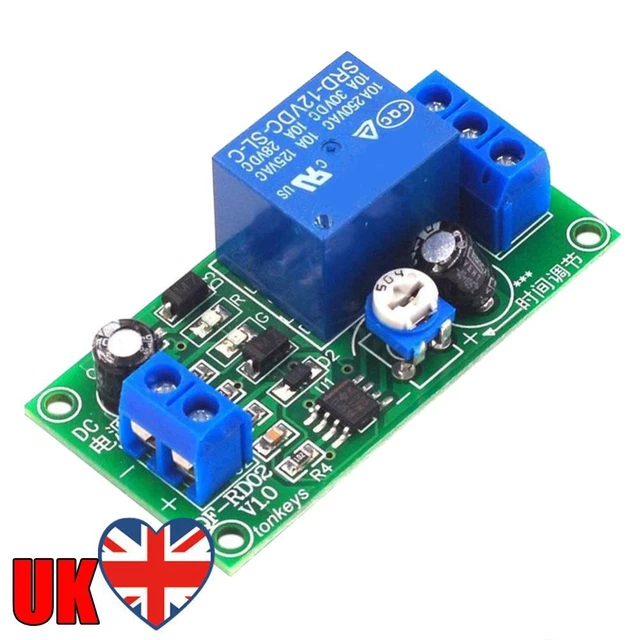 NE555 DELAY RELAY Module Time Adjustable Timer Relay Control Switch Board 12V DC £3.95 - PicClick UK