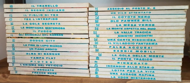 TEX LOTTO IN Sequenza Dal N. 10 Al 45 Molto Buoni/Ottimi EUR 55,00 ...