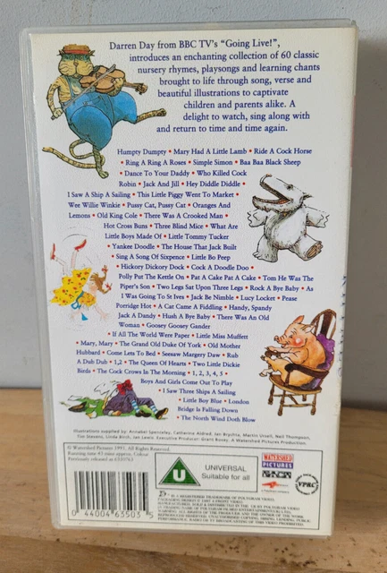 CLASSIC NURSERY RHYMES Channel 5 VHS. Tested And Working. £9.99 ...