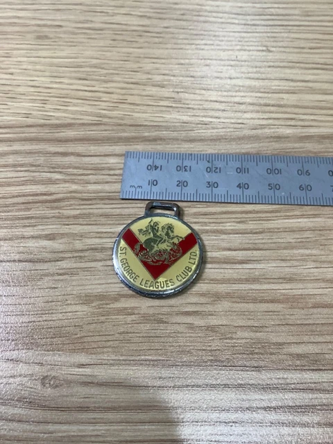 RUGBY LEAGUE, NRL, NSWRL, QRL 60-70s leather keyring fob badge St ...