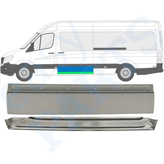MERCEDES SPRINTER VW CRAFTER 2006- Porte coulissante Tole de reparation ...