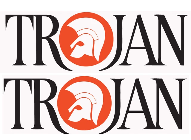 TROJAN RECORDS LOGO Sticker Decals PAIR Mod Ska Motown Scooter ska ...