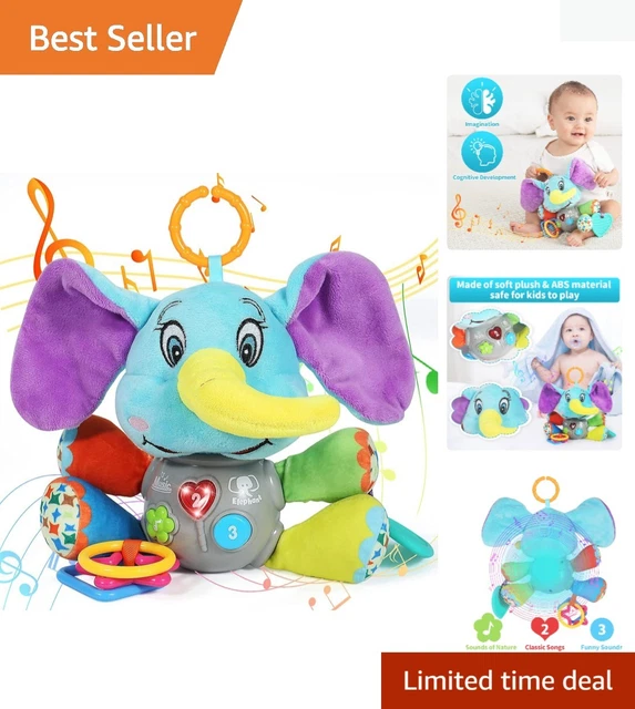 INTERACTIVE ELEPHANT PLUSH Toy with 12 Melodies - Ideal Baby Gift (0 ...
