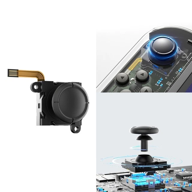 REPLACEMENT HALL 3D Joysticks for Switches Oled Lite Game Controllers ...