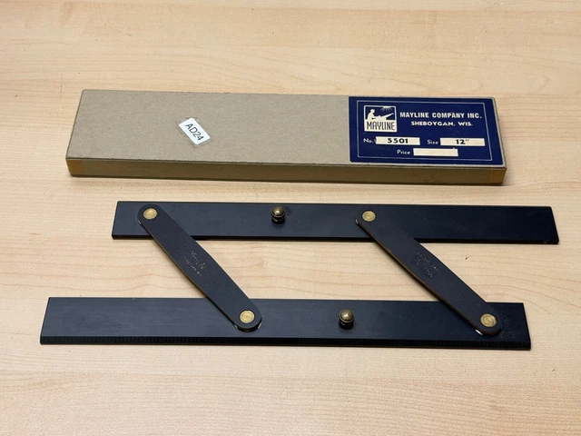 VINTAGE MAYLINE 5501 Drafting Mechanical Parallel Line Ruler 12 inch ...