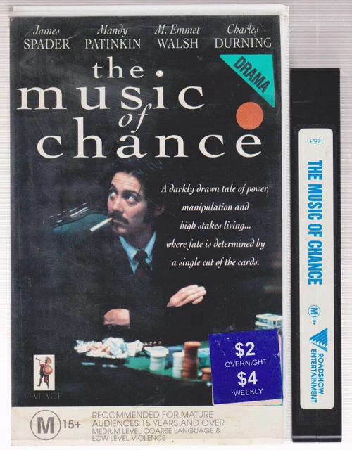 RARE VHS VIDEO Tape THE MUSIC OF CHANCE Ex-Rental Big Box Palace $90.00 ...