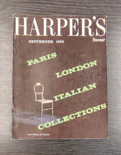 HARPERS BAZAAR MAGAZINE: September 1958 - Collections £38.00 - PicClick UK