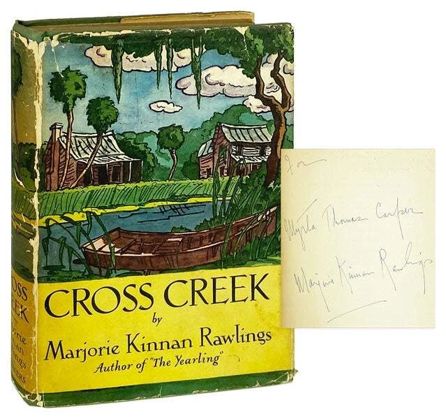 MARJORIE KINNAN RAWLINGS / Cross Creek / Signé première édition en DJ ...