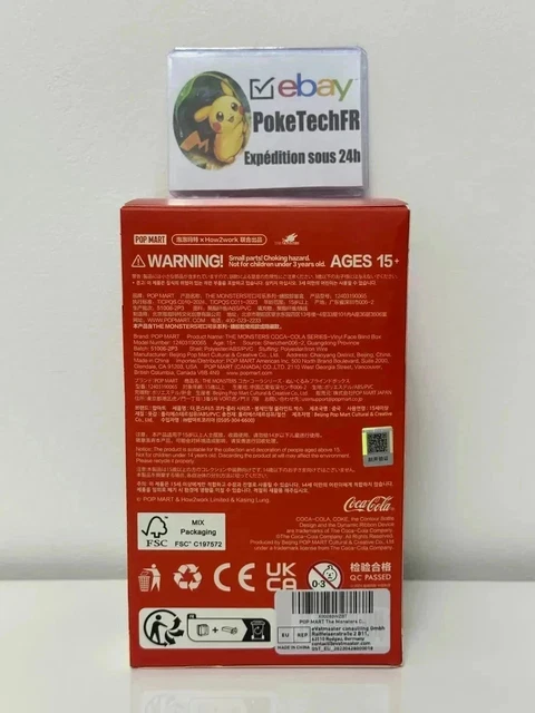 LABUBU COCA COLA POP MART MONSTERS Blind Box AUTHENTIQUE NEUF Scellé ...
