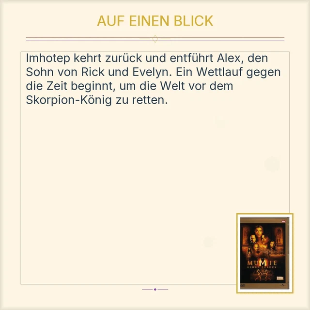 DIE MUMIE KEHRT zurück DVD Abenteuerfilm Brendan Fraser 2 DVDs ...