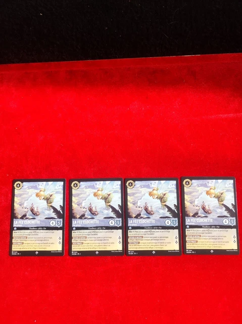 CARTE DISNEY LORCANA La Fée Clochette 193/204 Fr Super Rare X 4 EUR 40,00 - PicClick FR