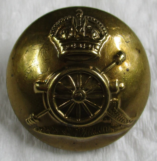 BRITISH ARMY:&ROYAL ARTILLERY BRASS BUTTON" (Large, 22mm, WW1-WW2 ...