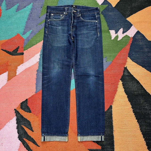 EDWIN JAPANESE SELVEDGE Denim Jeans, ED-80 Slim Tapered, Navy, Mens W30 ...
