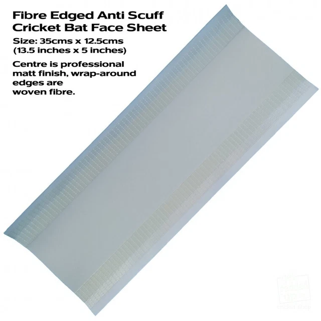 CRICKET BAT FACE Sheet Fibre Edged Anti Scuff Free Postage getpaddedup ...