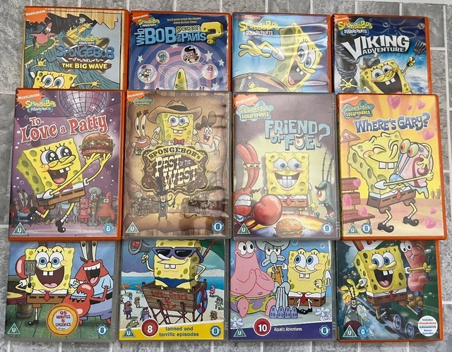 12X SPONGEBOB SQUAREPANTS Nickelodeon DVDs Contains 90 Episodes CG M25 ...