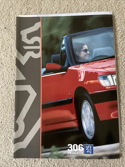 PEUGEOT 306 CABRIOLET Brochure 1996 With Specification £7.00 - PicClick UK
