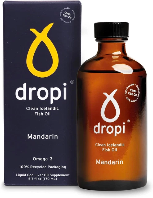 DROPI CLEAN ICELANDIC Fish Oil - 170Ml (Mandarin) £66.69 - PicClick UK