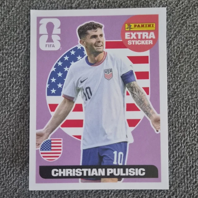 PANINI FIFA WORLD Cup 2026 Extra Sticker Christian Pulisic - Purple £5. ...