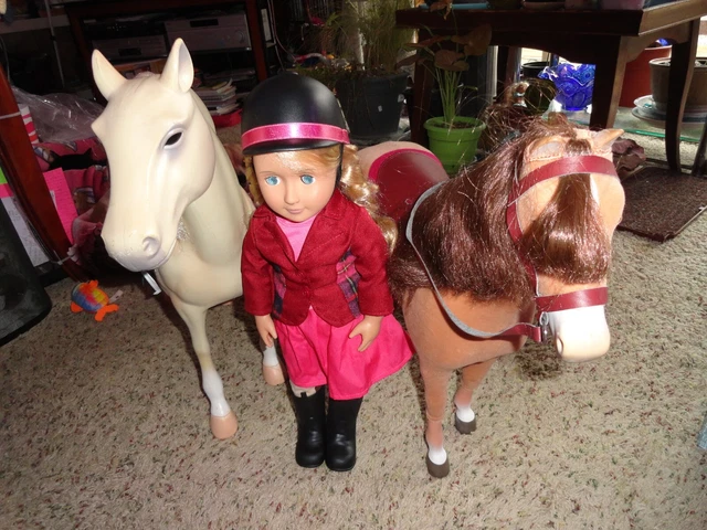 BATTAT OUR GENERATION Doll Lily Anna Deluxe Posable Equestrian Horse ...