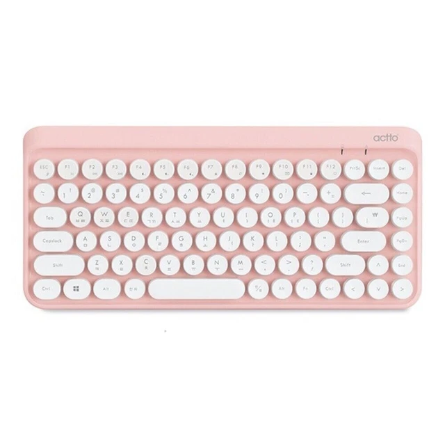 ACTTO RETRO MINI Wireless Keyboard Korean/English Layout Pink / KBD-50 ...