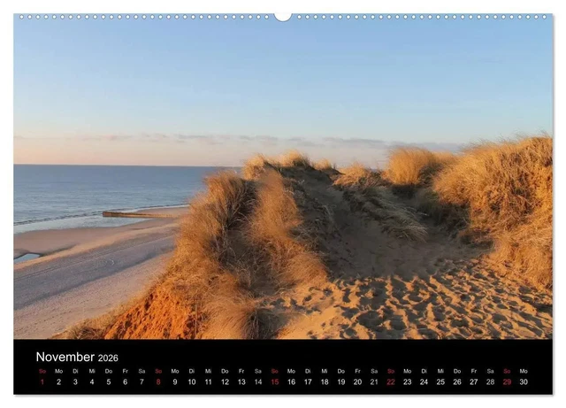 SYLT 2026 (HOCHWERTIGER Premium Wandkalender 2026 DIN A2 quer ...