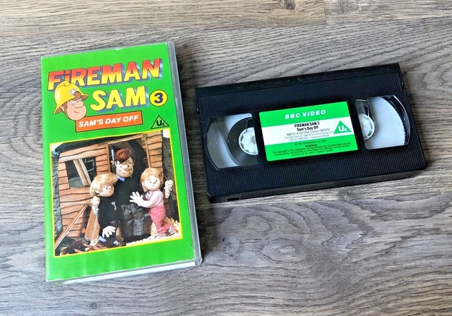 FIREMAN SAM 3 Sam's Day Off VHS Tape- Children- U- Vintage- BBC- 1988 £ ...