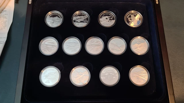 SILVER PROOF COIN Set History of Powered Flight $25 Royal Mint 13x ...