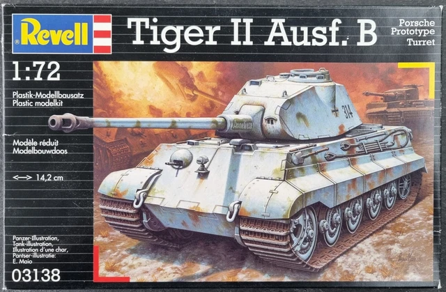 REVELL 03138 WWII German Tiger II Ausf.B KingTiger Porsche Prototype ...