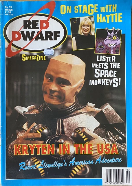 RED DWARF SMEGAZINE Issue 13 March 1993. Robert Llewellyn, Grant Naylor ...