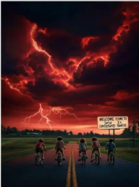 STRANGER THINGS UPSIDE DOWN MIRROR POSTER IN TELA 40×60 Sold Out EUR 24 ...