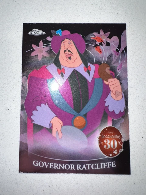 2025 TOPPS CHROME Disney Governor Ratcliffe POCAHONTAS 30TH ANNIVERSARY ...