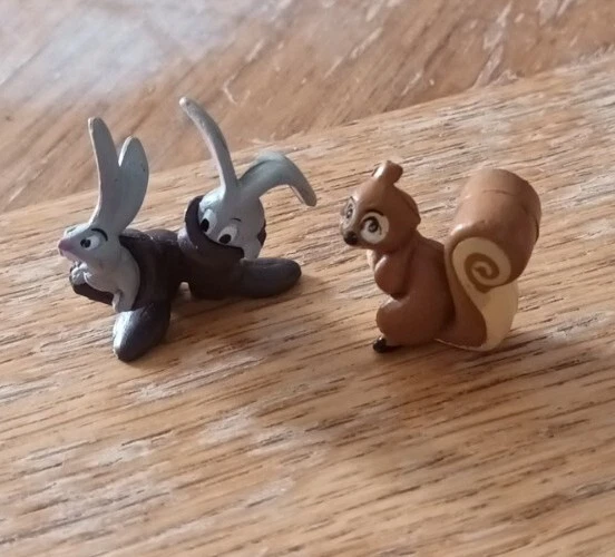 SMALL TINY DISNEY Snow White ?? Animals Figures Squirrel Bunny Rabbit ...