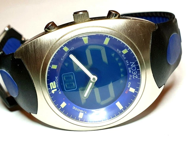 VINTAGE ZEON COLLECTIBLE watch Chrono Digital Analog vintage watch $155 ...