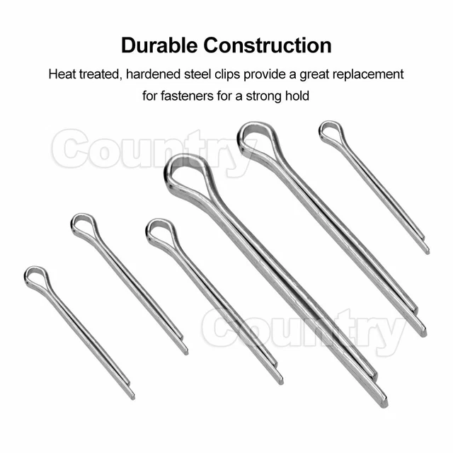 555PC COTTER PIN Assortment Grab Split Fixings Securing Lock Pins ...