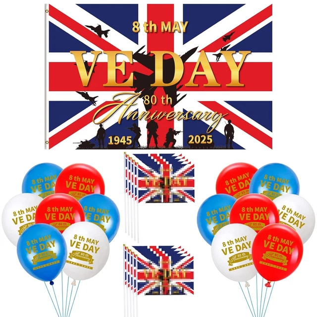 VE DAY 80TH Anniversary Decorations, Include VE Day 80th Anniversary ...