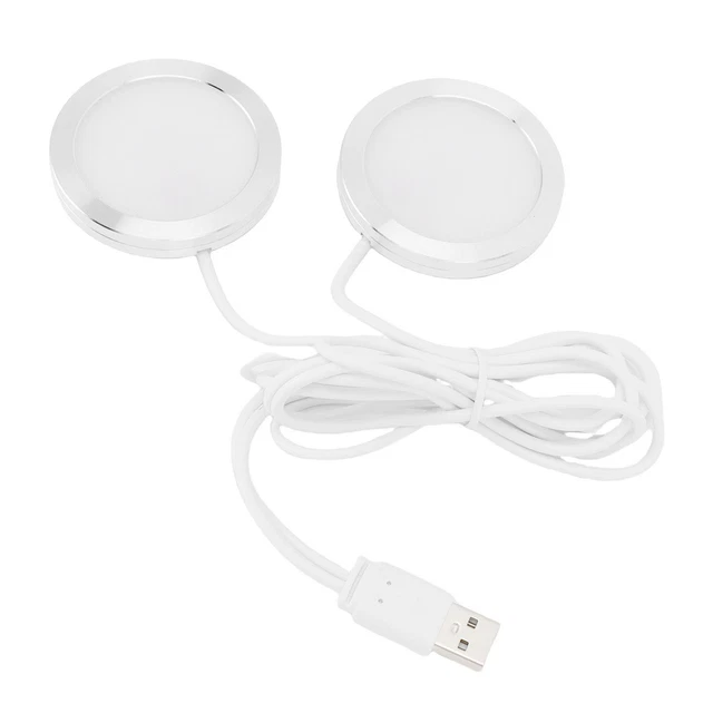 5V USB UNDER Counter Light Dual Heads LED Spotlight Multi Purpose Ultra ...