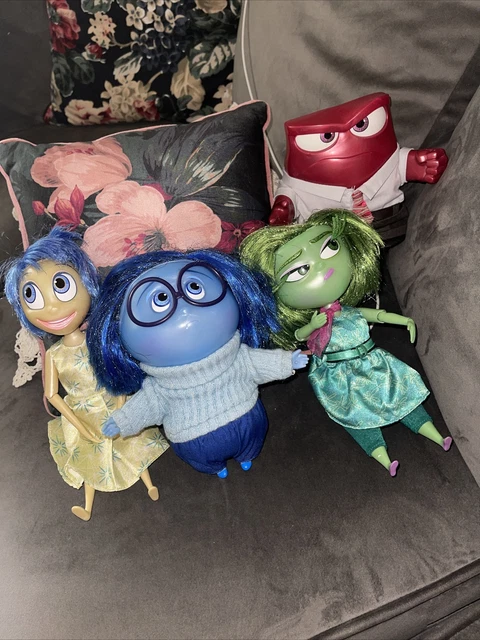 DISNEY PIXAR STORE Inside Out Deluxe Talking Figure Doll Disgust Joy ...