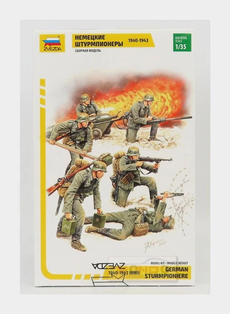 1:35 ZVEZDA FIGURES German Soldiers Stormtroopers 1940 Kit ZS3613 £8.08 ...